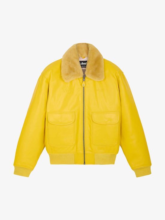 Walk in Paris X Schott NYC ® - La flight jacket jaune · Walk in Paris