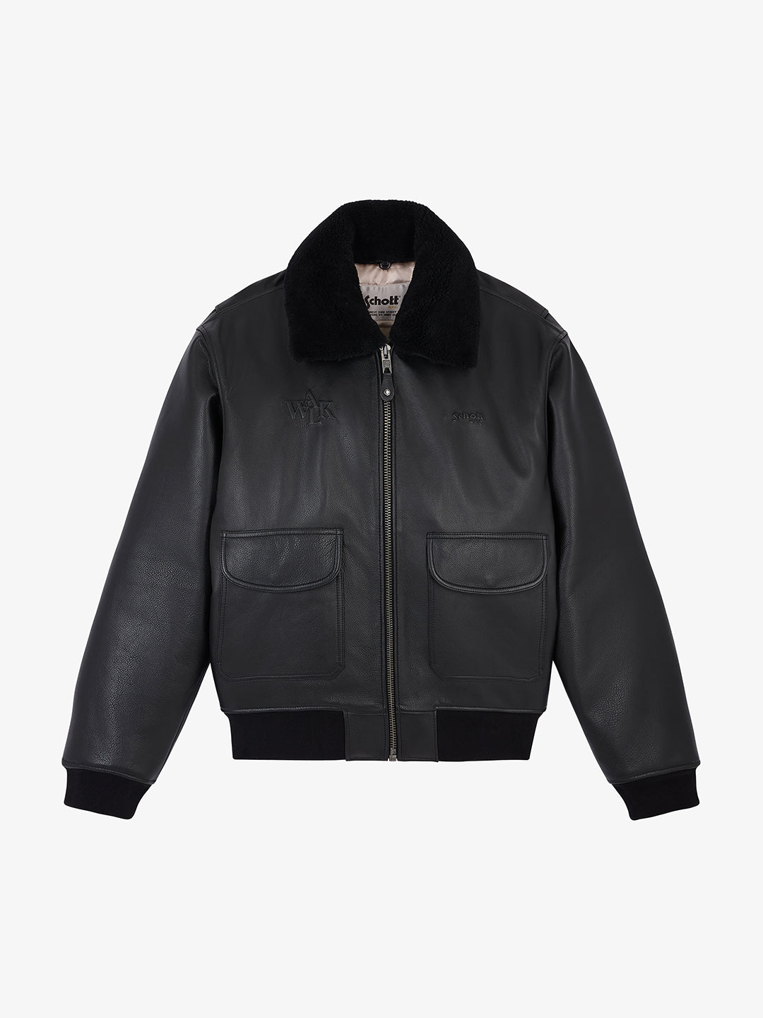 Walk in Paris X Schott NYC ® - The black flight jacket